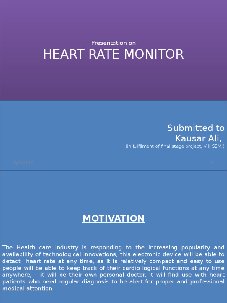 Heart Rate Monitor Project Overview | PDF | Heart | Frequency