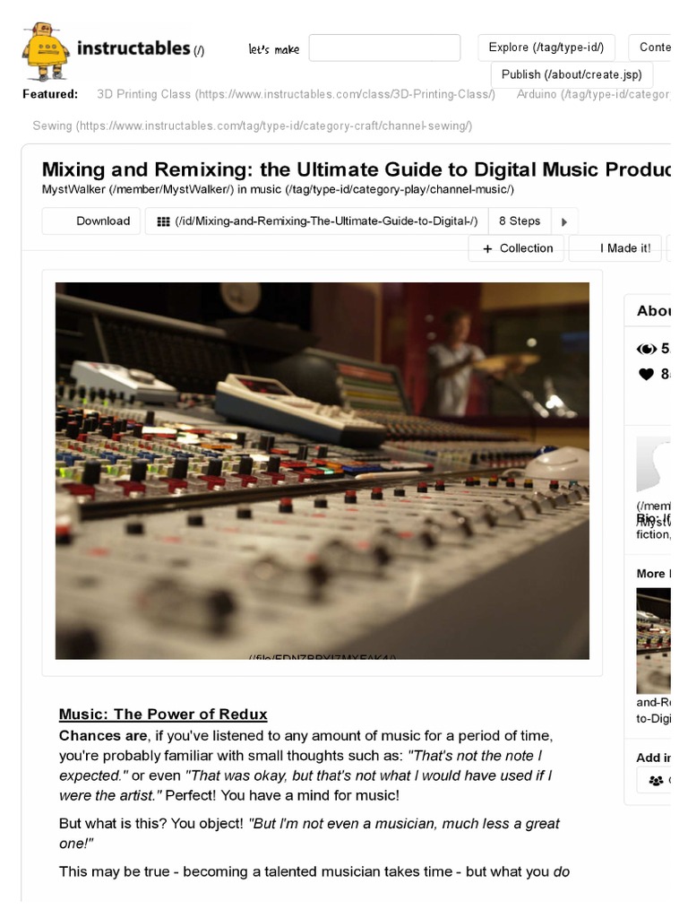 Mixing and Remixing - The Ultimate Guide To Digital Music Production ...
