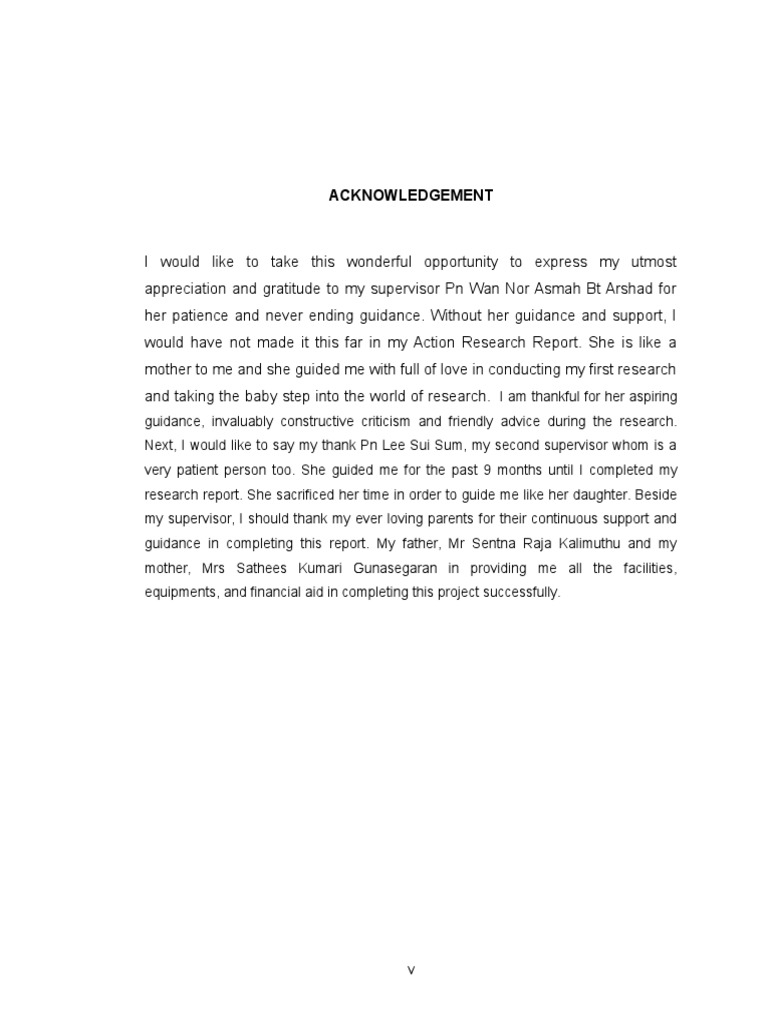 Acknowledgement and Dedication | PDF