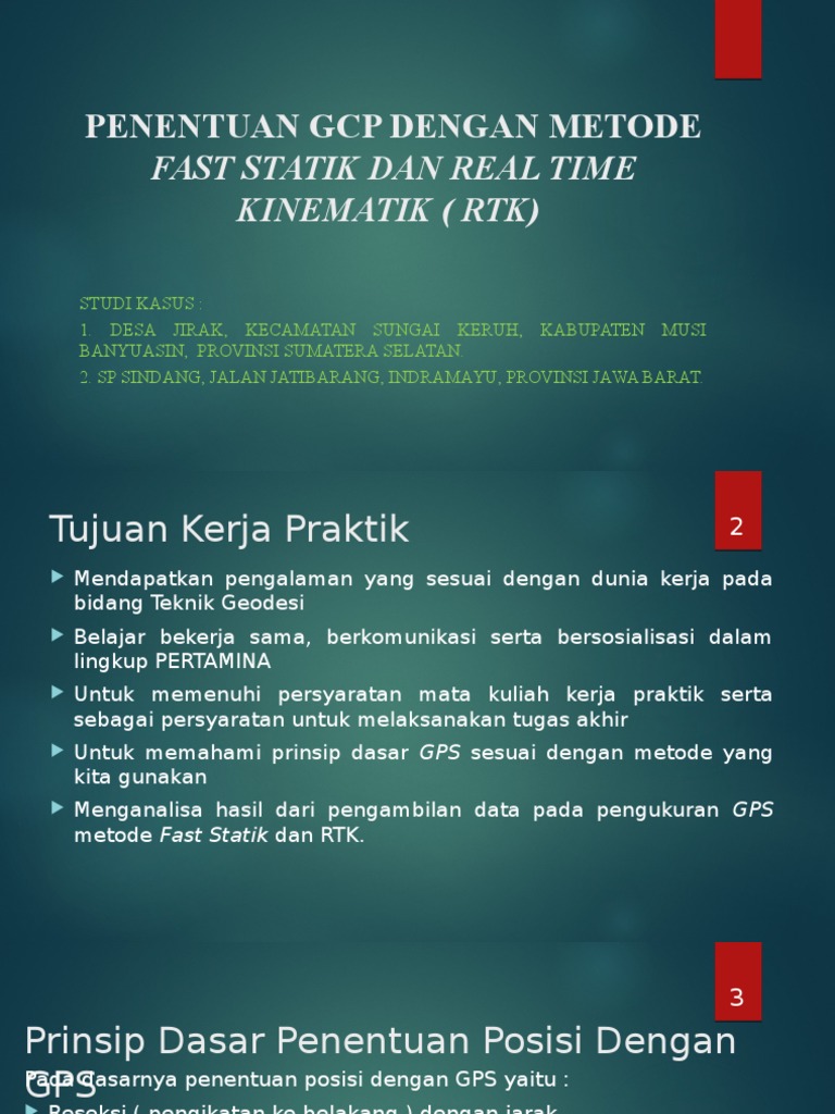 Penentuan GCP Dengan Metode Fast Statik Dan Real Time Kinematik (RTK) | PDF