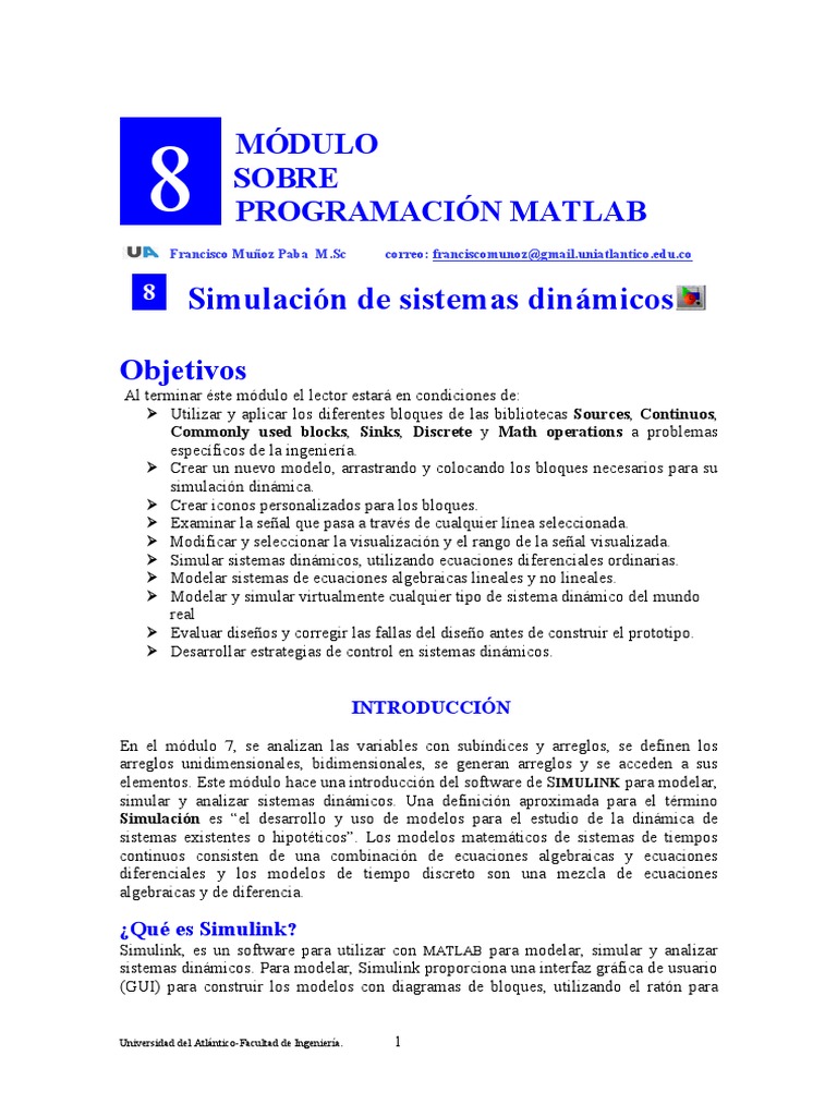 Modulo 8 PDF | PDF | Matlab | Ventana (informática)