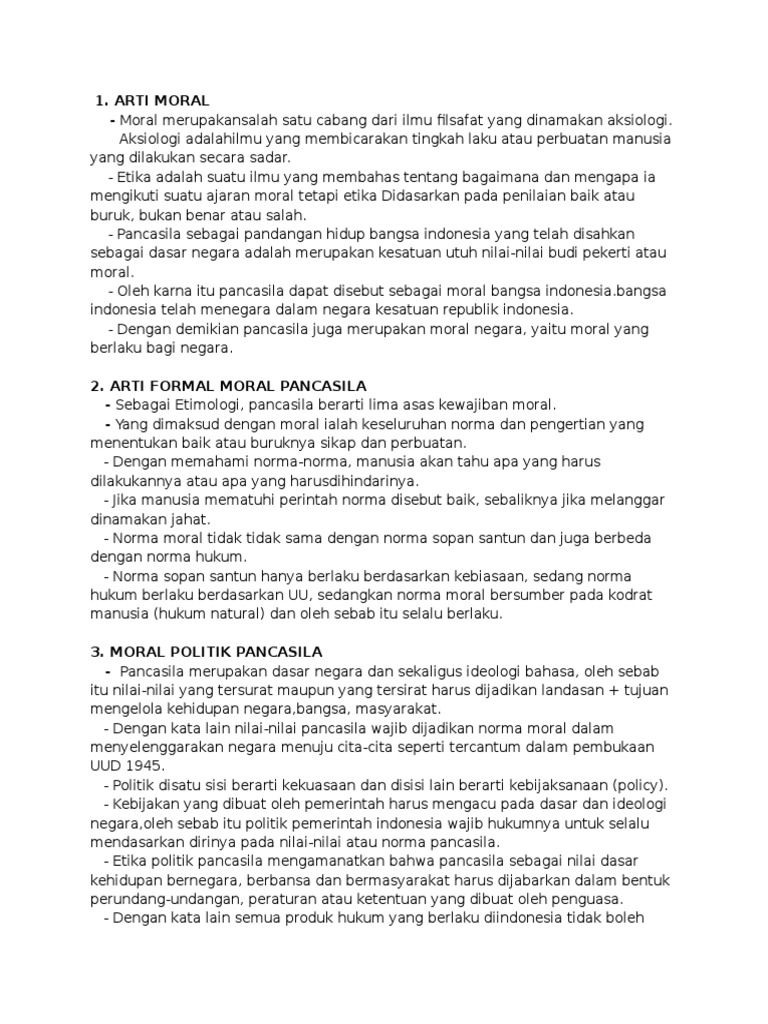 Pancasila Sebagai Moral Politik | PDF
