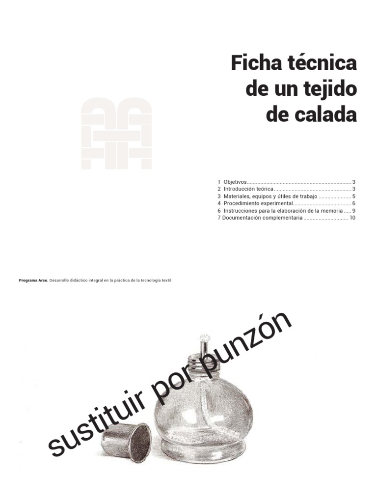p2 GC Es Ficha Tecnica de Un Tejido de Calada | PDF | Textiles ...