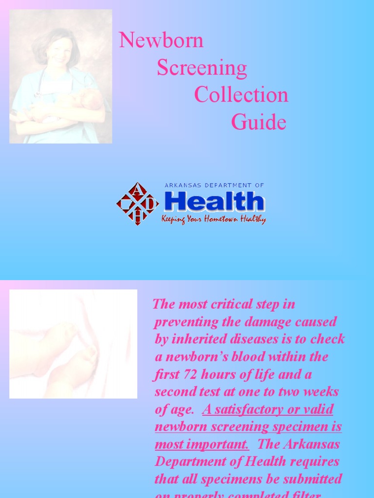 Newborn Screening Collection Guide | PDF | Blood | Infants