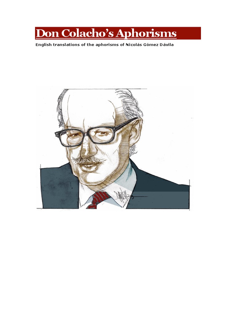 Don Colacho's Aphorisms | PDF | Catholic Church | Politics (General)