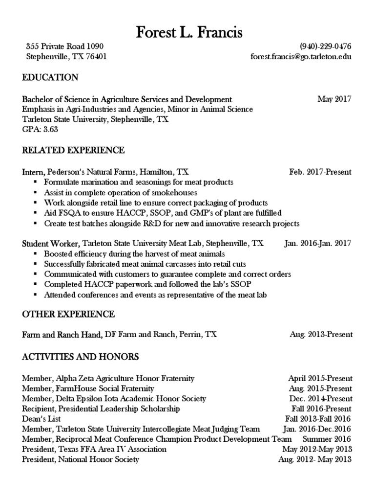 Forest Resume PDF | PDF