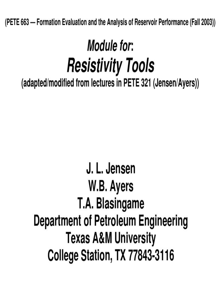 (Lec) Resistivity - Tools PDF | PDF | Geotechnical Engineering ...
