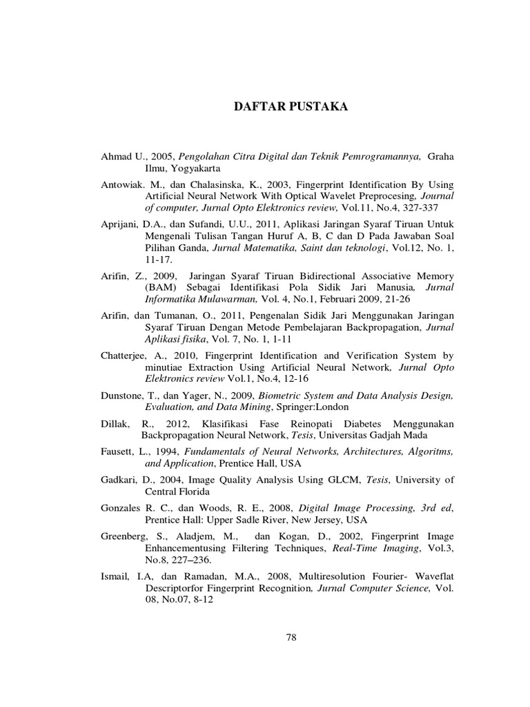 Daftar Pustaka Sidik Jari Genetika | PDF | Komputer | Teknologi & Rekayasa