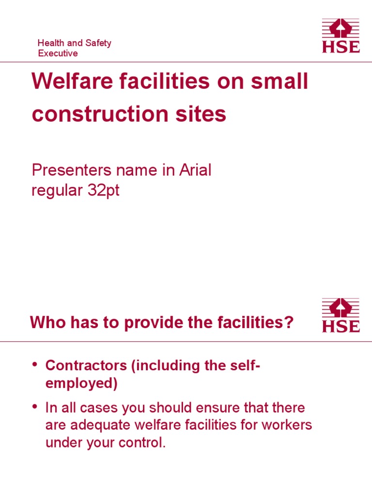 Welfare Facilities for Small Construction Sites | PDF | Cooking, Food ...