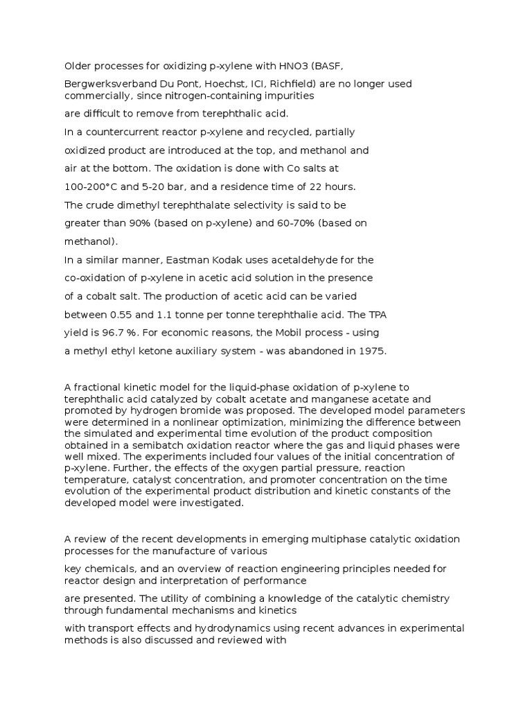 Amoco Process | PDF | Chemistry | Physical Chemistry