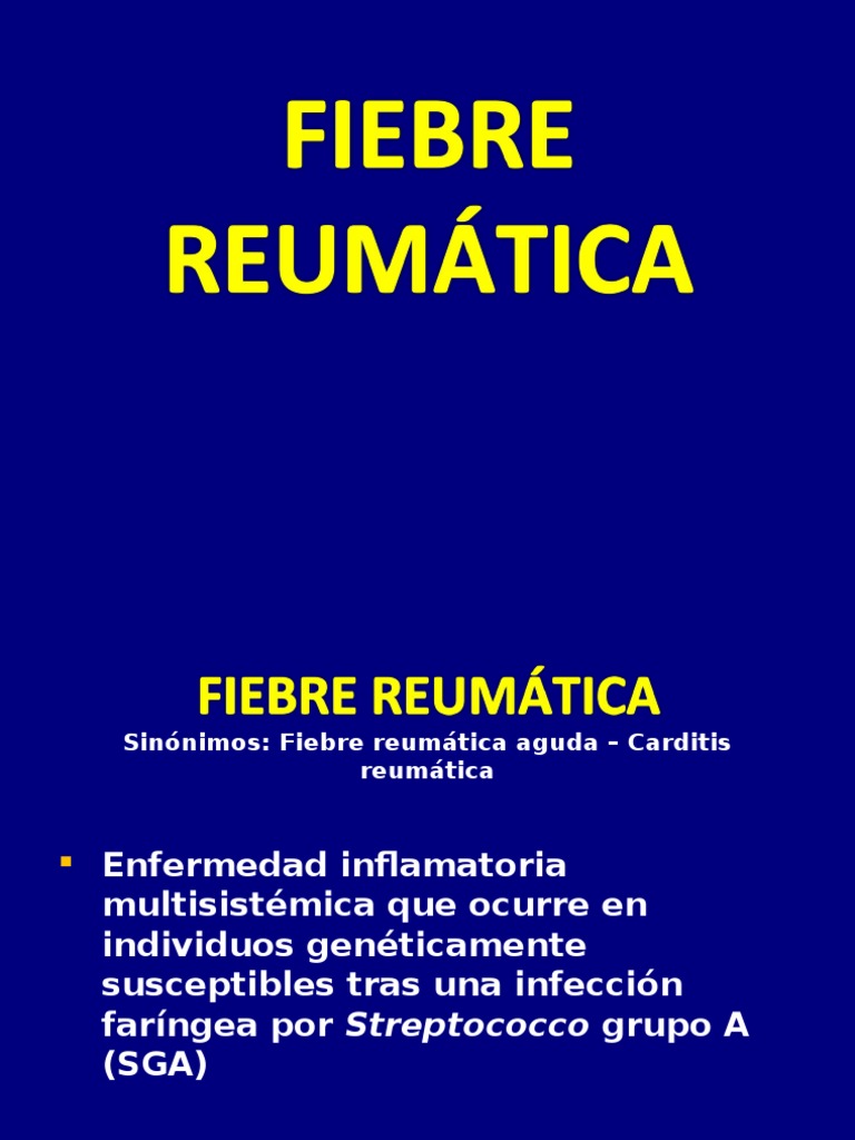 Fiebre Reumatica | PDF | Epidemiología | Especialidades Medicas