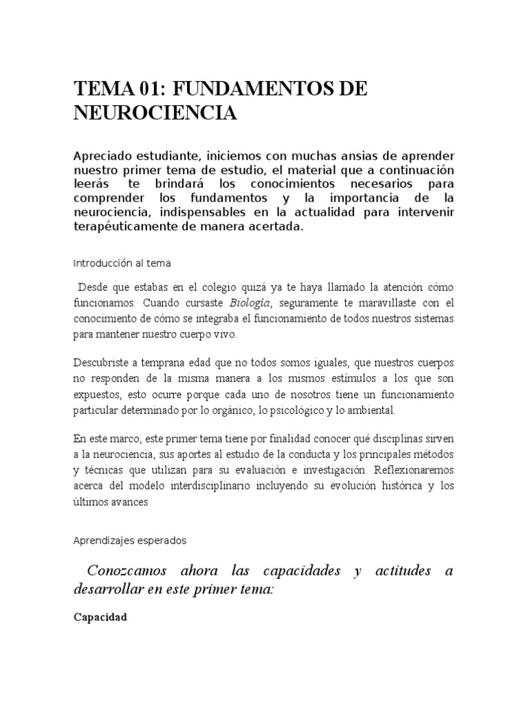Fundamentos de Neurociencia | PDF | Neurona | Mente