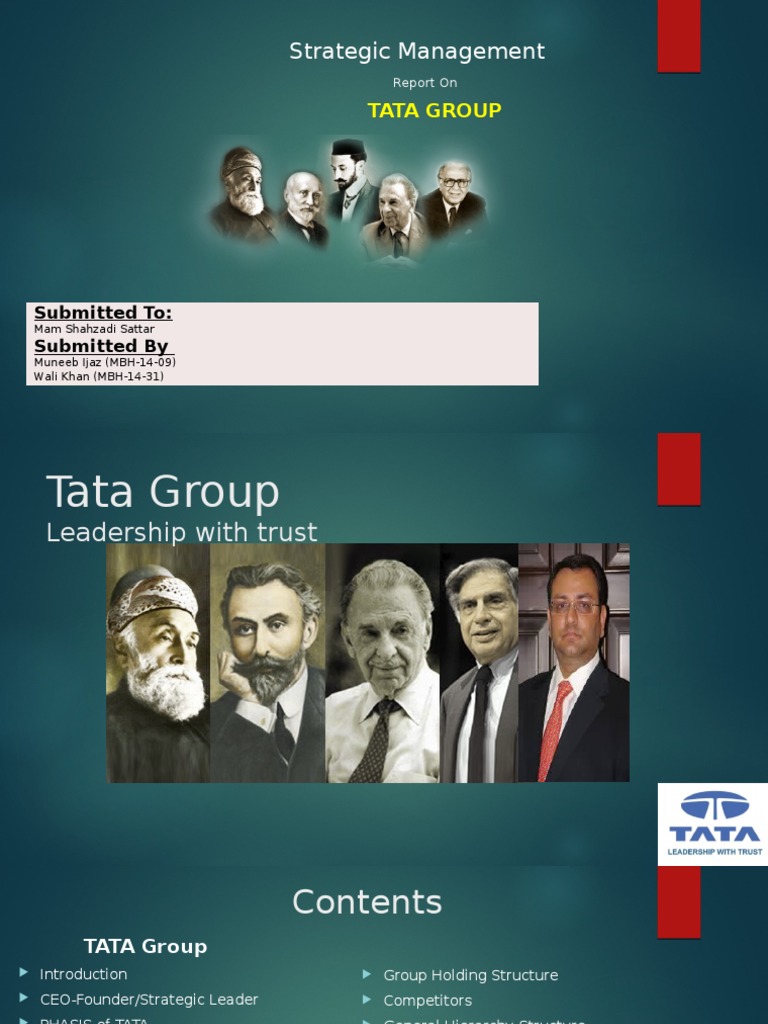 TATA Group Slides | PDF | Business | Economy (General)