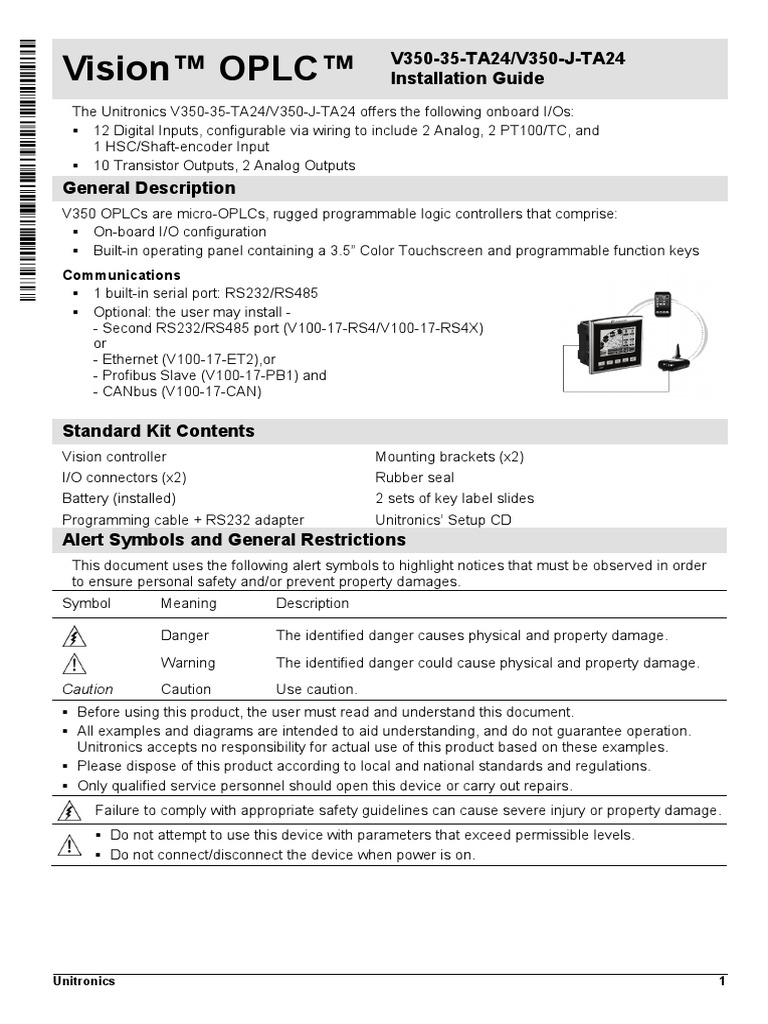V350 Instal Guide PDF | PDF