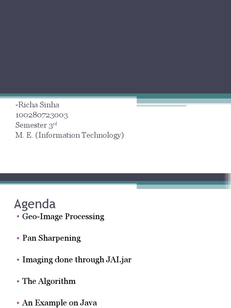Pan Sharpening Algorithm 1 | PDF | Rgb Color Model | Image Resolution