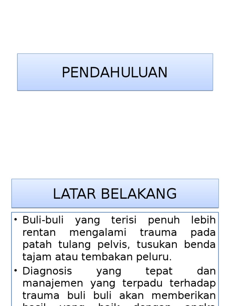 Trauma Buli Buli | PDF