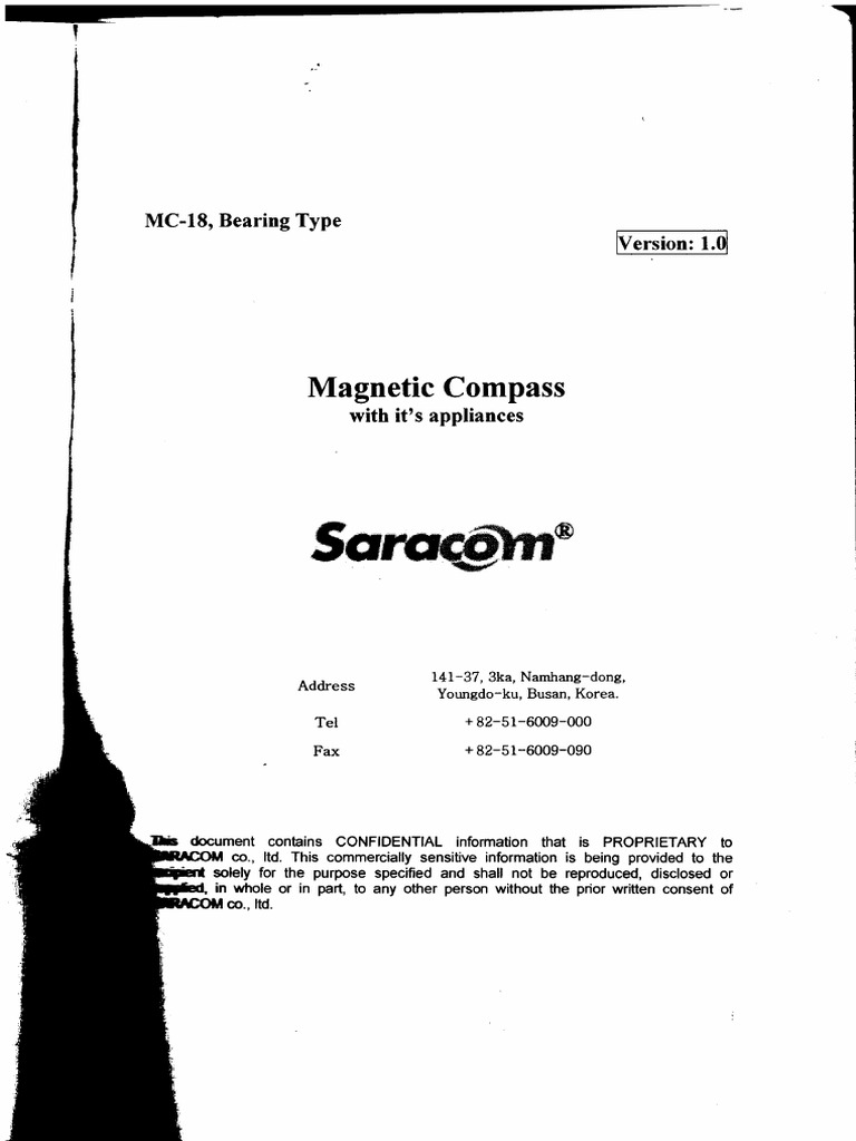 Magnetic Compass Saracom mc 180 | Compass | Rotation