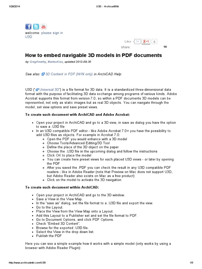 U3D - Archicad U 3D PDF | Download Free PDF | 3 D Computer Graphics ...