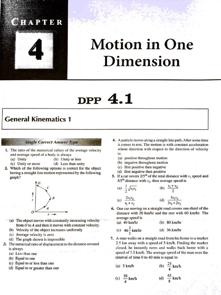 Kinematics 1 Assignment 1 | PDF