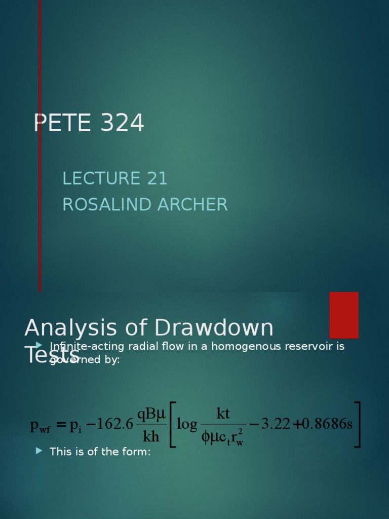 Analysis Pressure Build Up and Drawdown | PDF | Mechanical Engineering ...