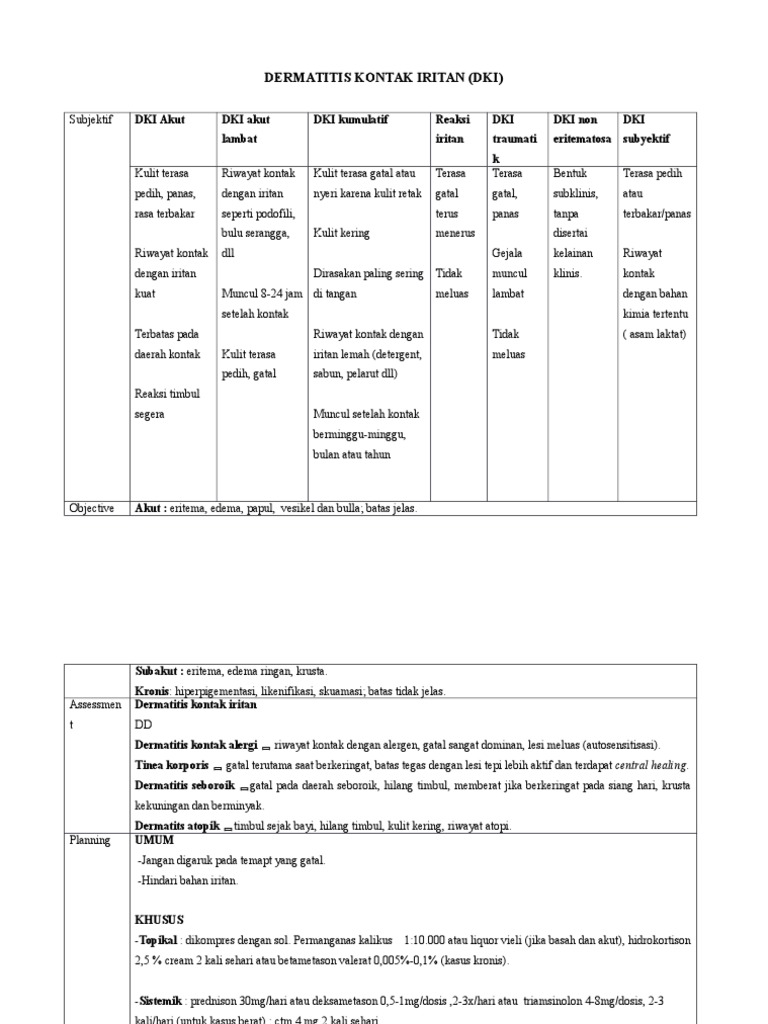 Dermatitis Kontak Iritan Dan Alergik | PDF