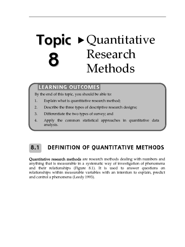 Understanding Quantitative Research Methods | PDF | Survey Methodology ...