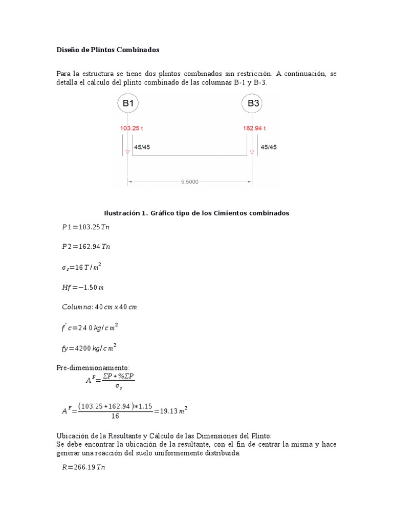 Diseño de Plintos Combinados | PDF | edificio | Ingeniería estructural