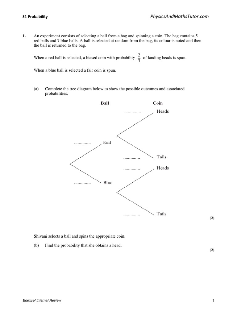 S1 Probability | Fraction (Mathematics) | Randomness