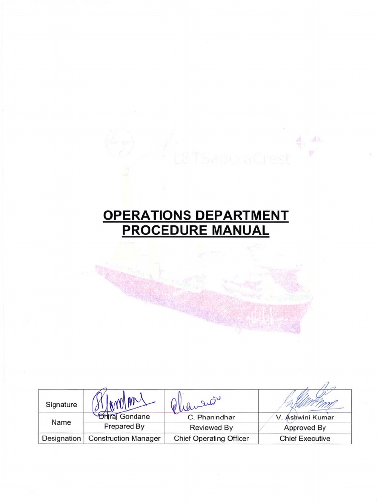 Operations Department Procedure Manual: by by | PDF | Competence (Human ...