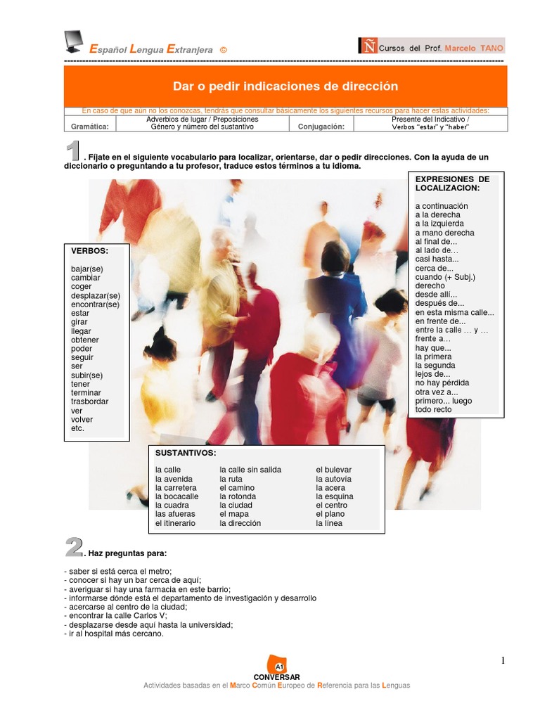 Pedir y Dar Direcciones | PDF | Transporte | Transporte por carretera