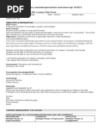 Lesson Plan: A. 1. Indicators | PDF | Area | Circle