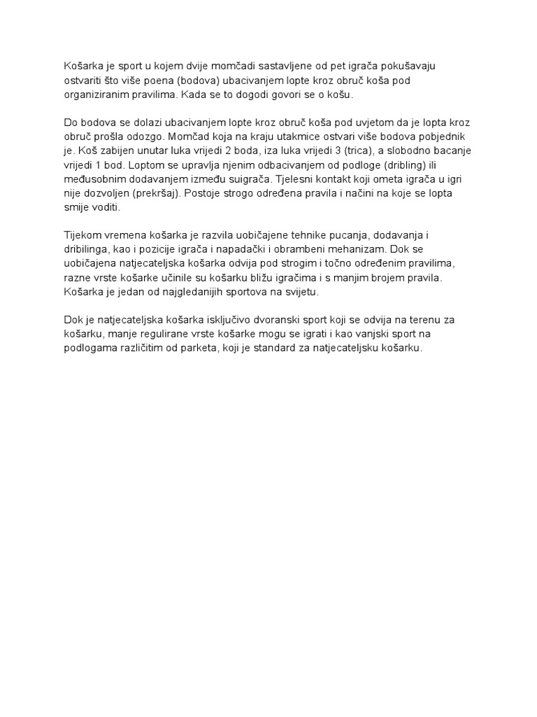 Kosarka | PDF