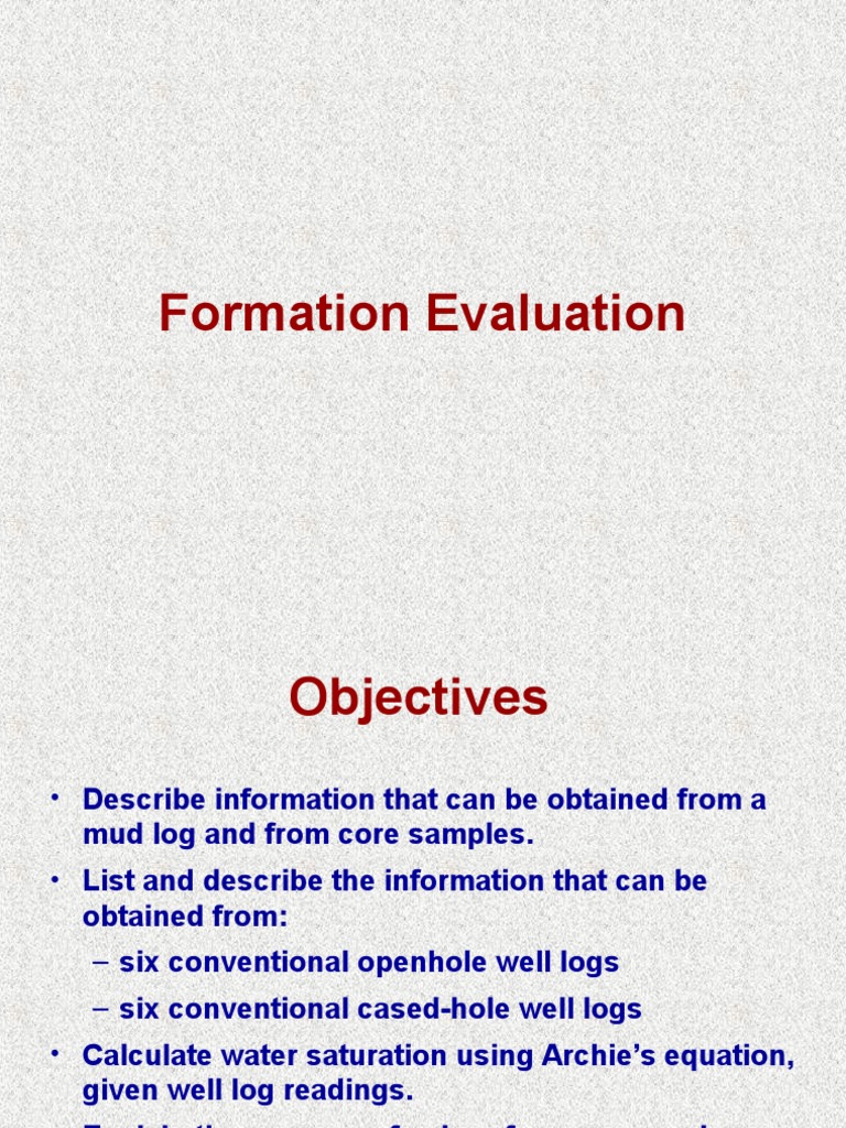 Formation Evaluation | Download Free PDF | Science | Geology