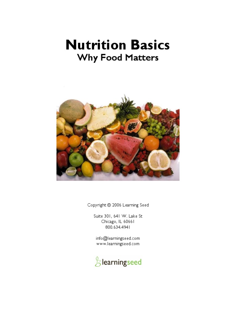 Nutrition Basics Guide PDF | PDF | Carbohydrates | Fat