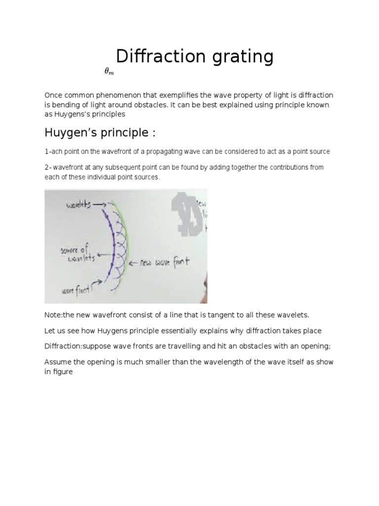 Difraction Grating Researsh | PDF | Diffraction | Optics