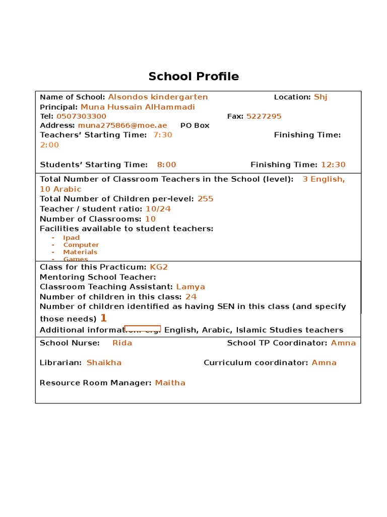School Profile | PDF