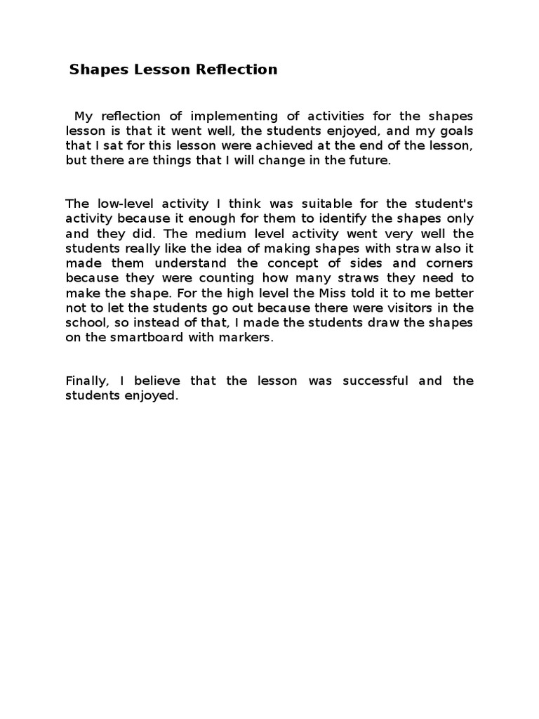 Reflection Shapes | PDF