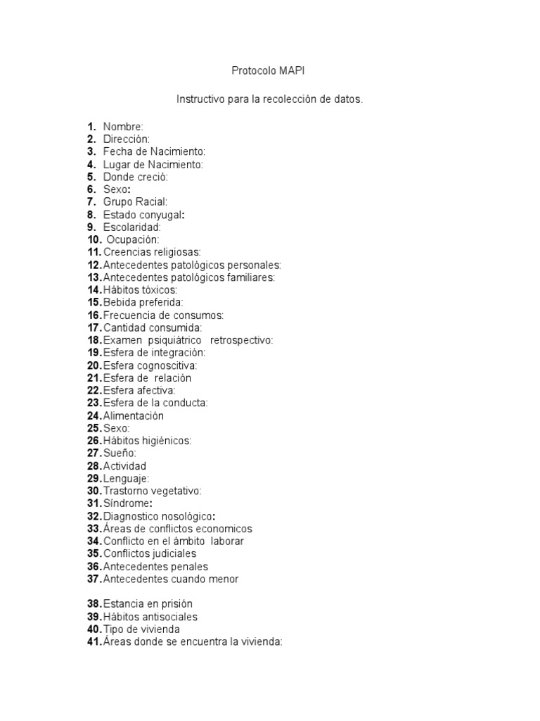 Protocolo MAPI | PDF | Suicidio | Salud y bienestar