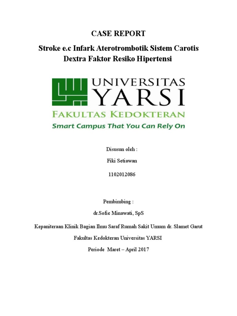 CASE REPORT Stroke Infark | PDF