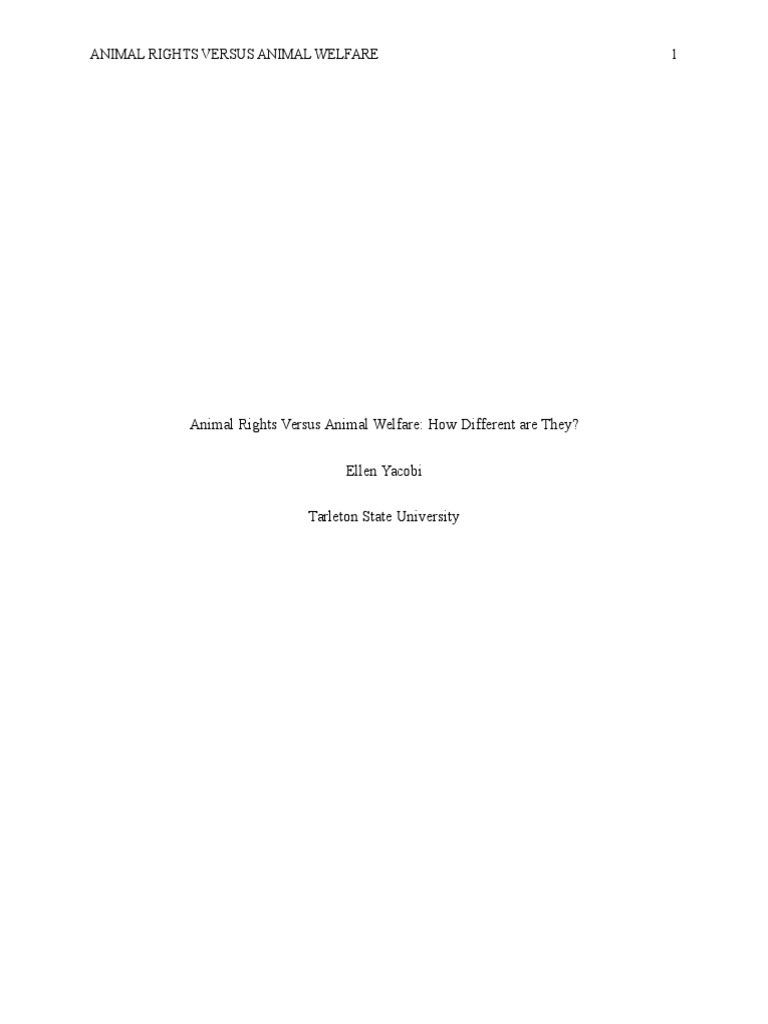 Animal Rights vs. Animal Welfare Explained | PDF | Animal Welfare ...