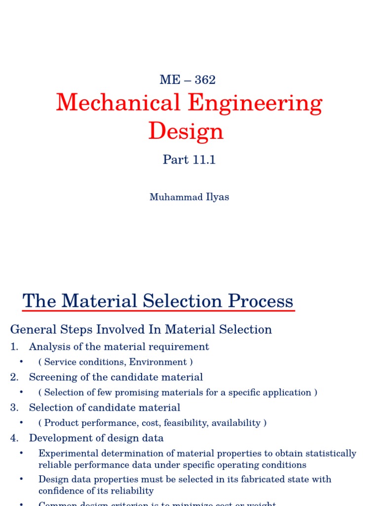 Mechanical Engineering Design: Ilyas | PDF | Production And ...
