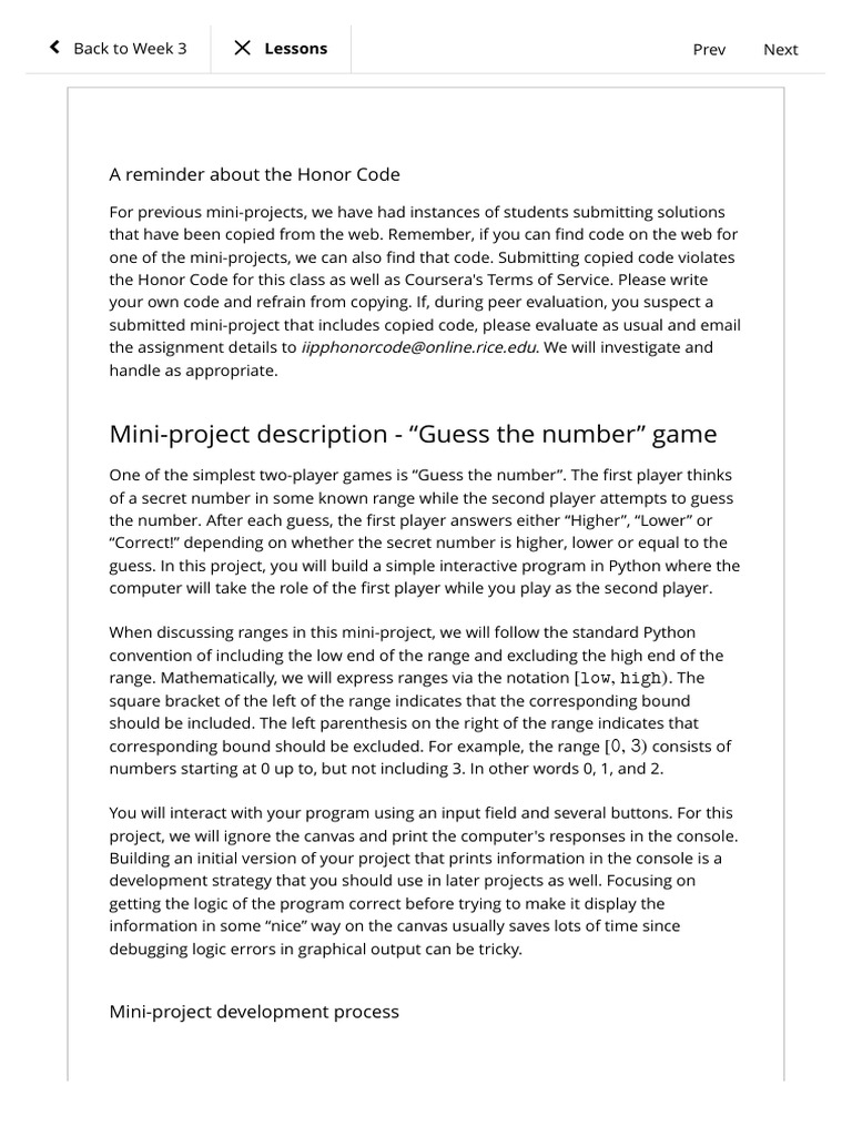 Python Mini-Project: Guess the Number | PDF | String (Computer Science) | Command Line Interface