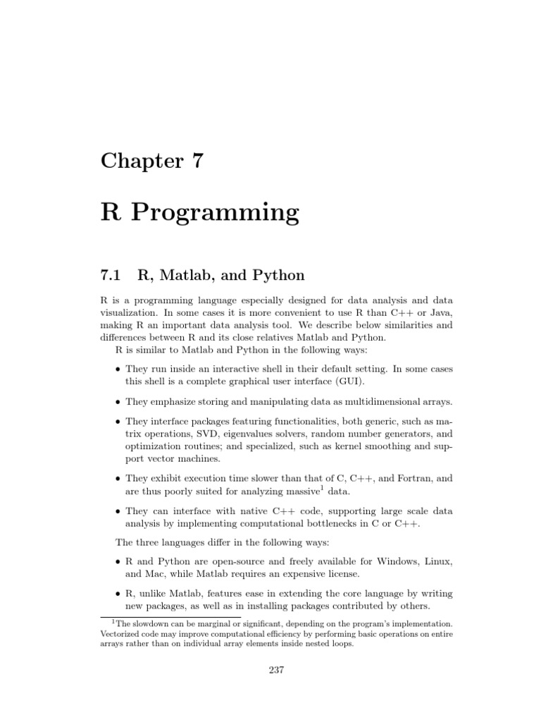 R Programming 71 R Matlab And Python Pdf R Programming Language Parameter Computer 8750