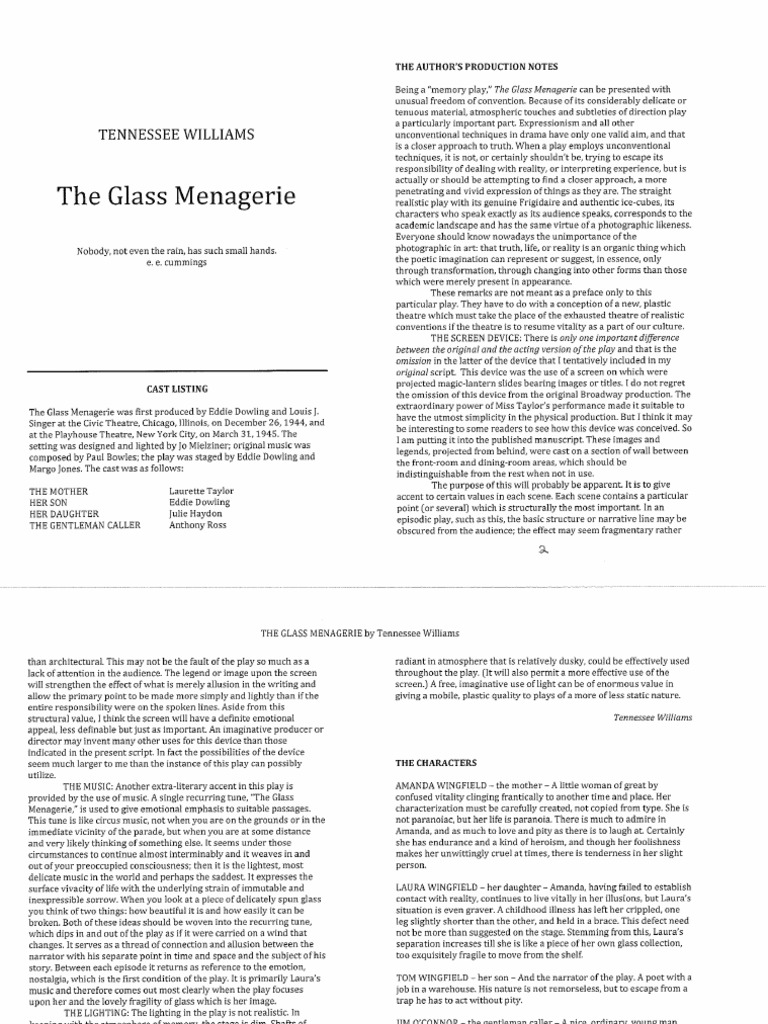 Glass Menagerie, The | PDF