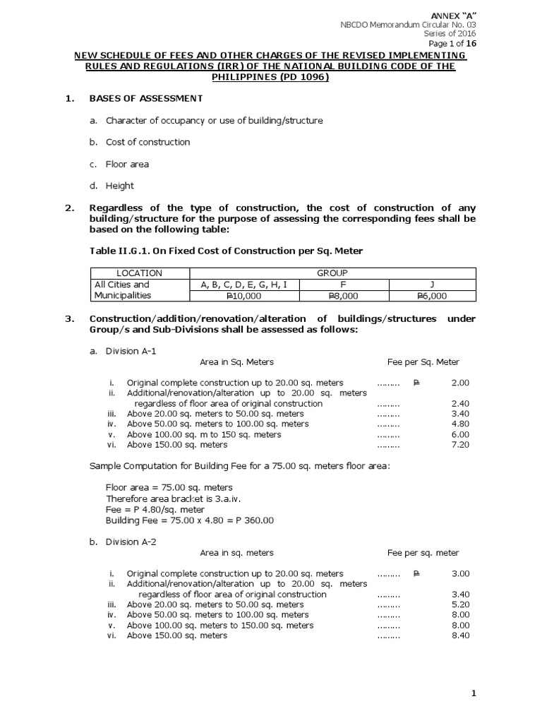 PD 1096 Fess | PDF | Air Conditioning | Internal Combustion Engine