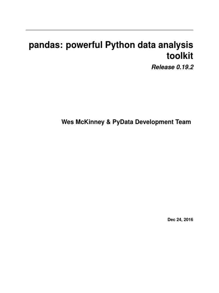Pandas PDF | PDF | Areas Of Computer Science | Software Development