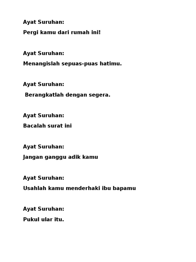 Ayat Suruhan | PDF