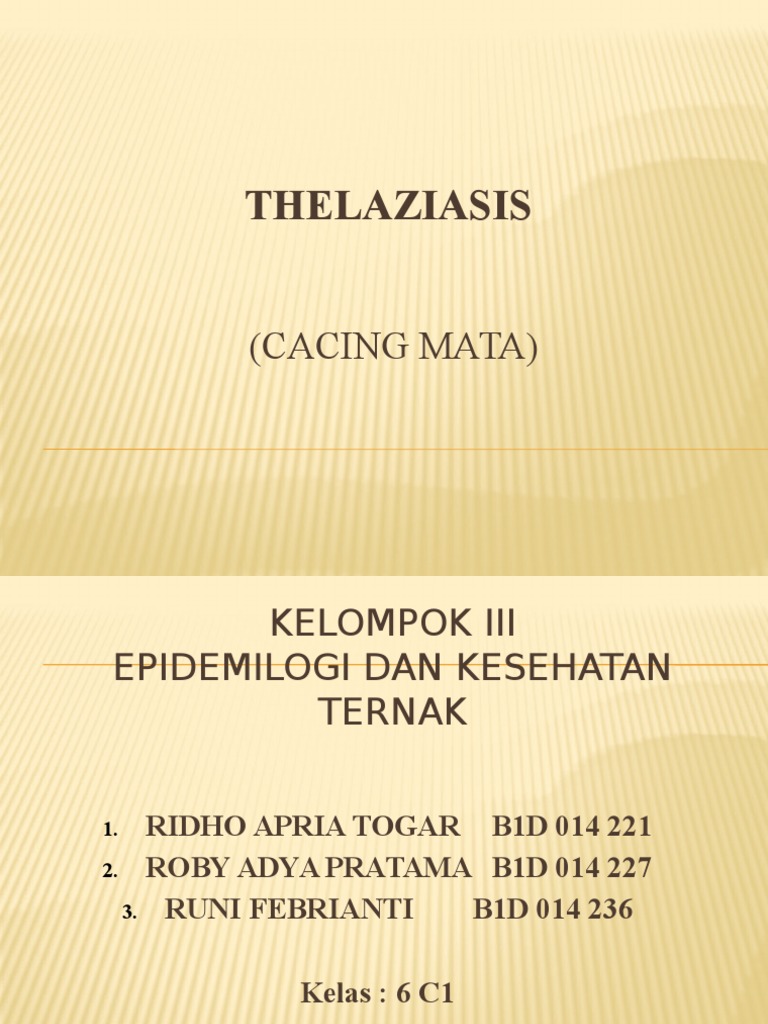 Thelaziasis (Cacing Mata) | PDF