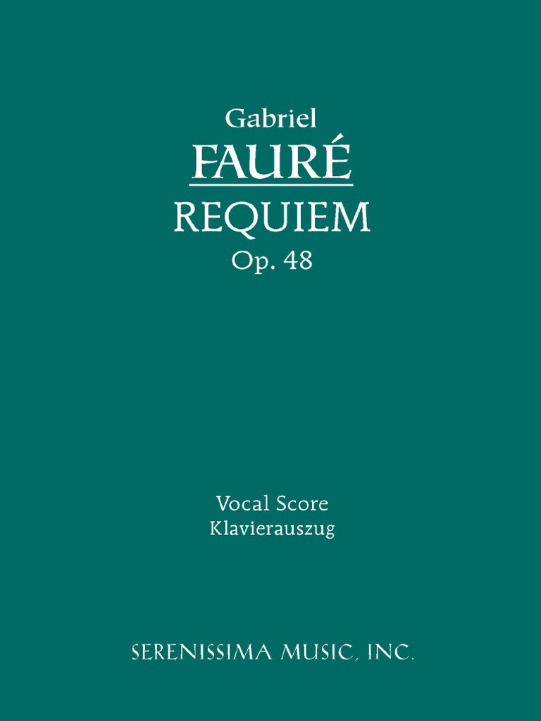 Fauré Requiem Op. 48 Vocal Score | PDF