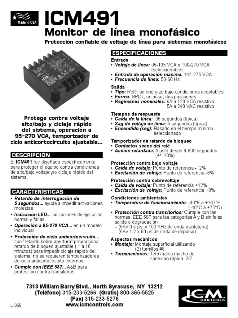 Monitor de Fase | PDF | Relé | Diodo emisor de luz